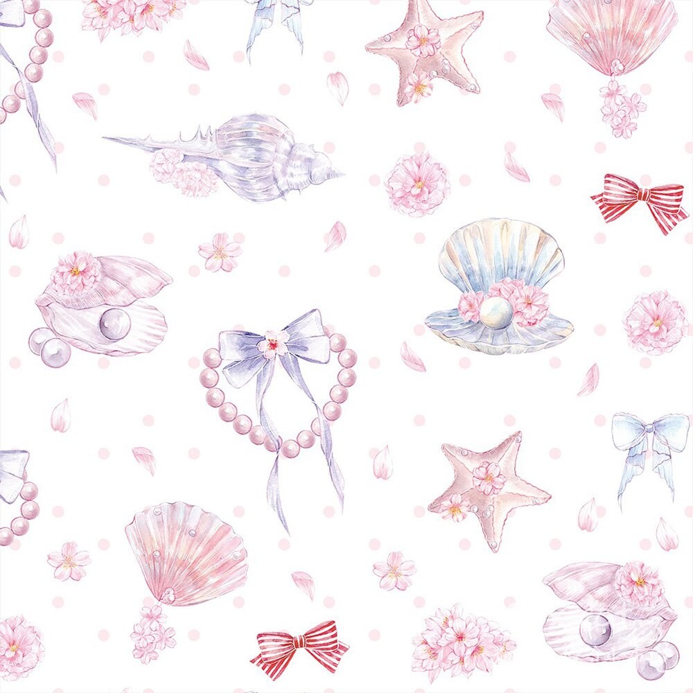 148cm Wide Polyester Cotton Fabric Ocean Shell Pri... – Grandado