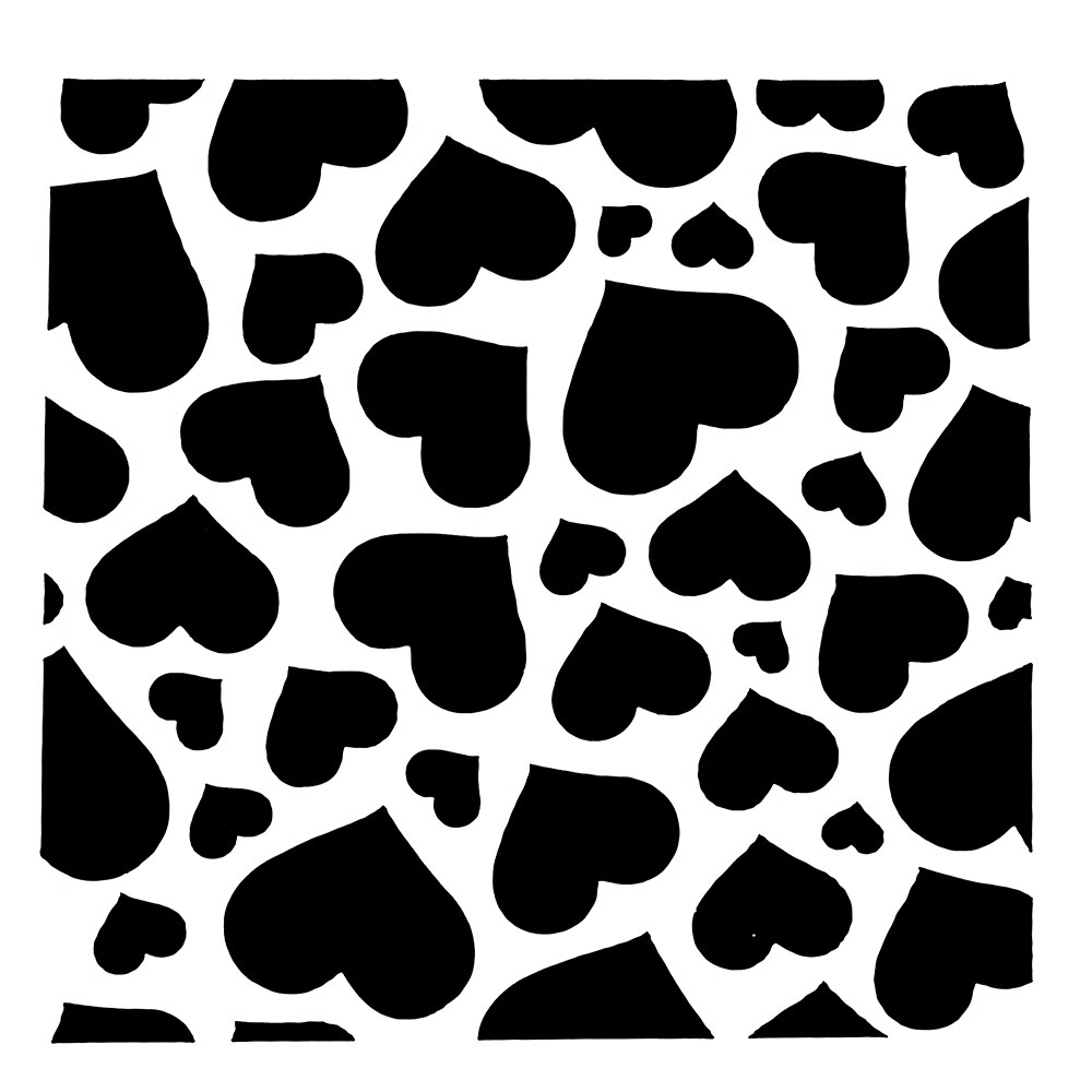 1PC Large Small Heart Shaped Reusable Stencil Airb... – Grandado