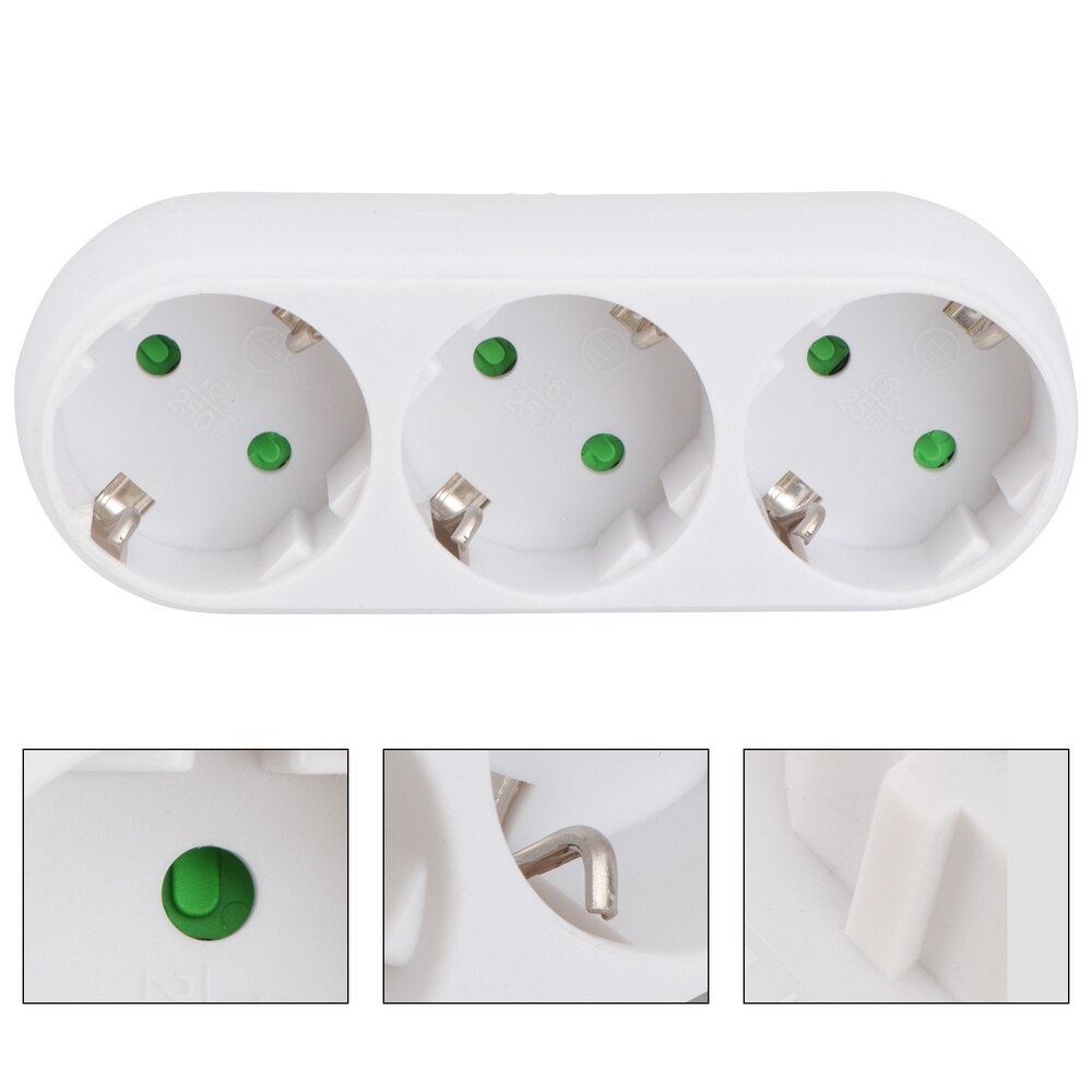 Triple Socket Stopcontact Adapter Anti-Vlam Hitteb... – Vicedeal