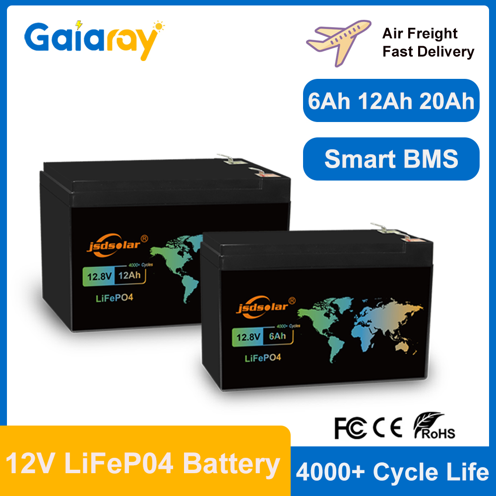 12V 6Ah 12Ah LiFePO4 Battery Pack Built-in BMS Lit... – Grandado