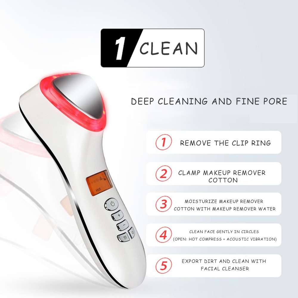 Ultrasonic Cryotherapy LED Cold Hammer Facial Lift... – Grandado