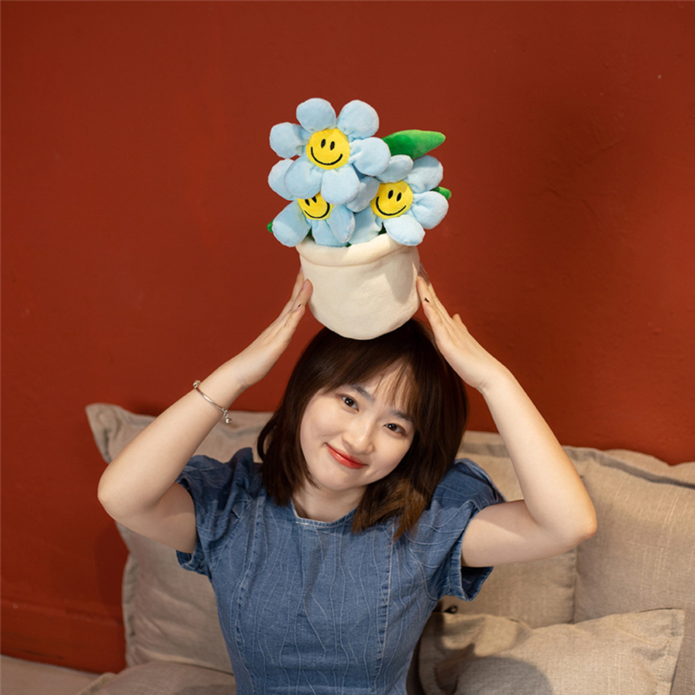 Simulated Sunflower Flowerpot Plush Toys Stuffed S... – Grandado