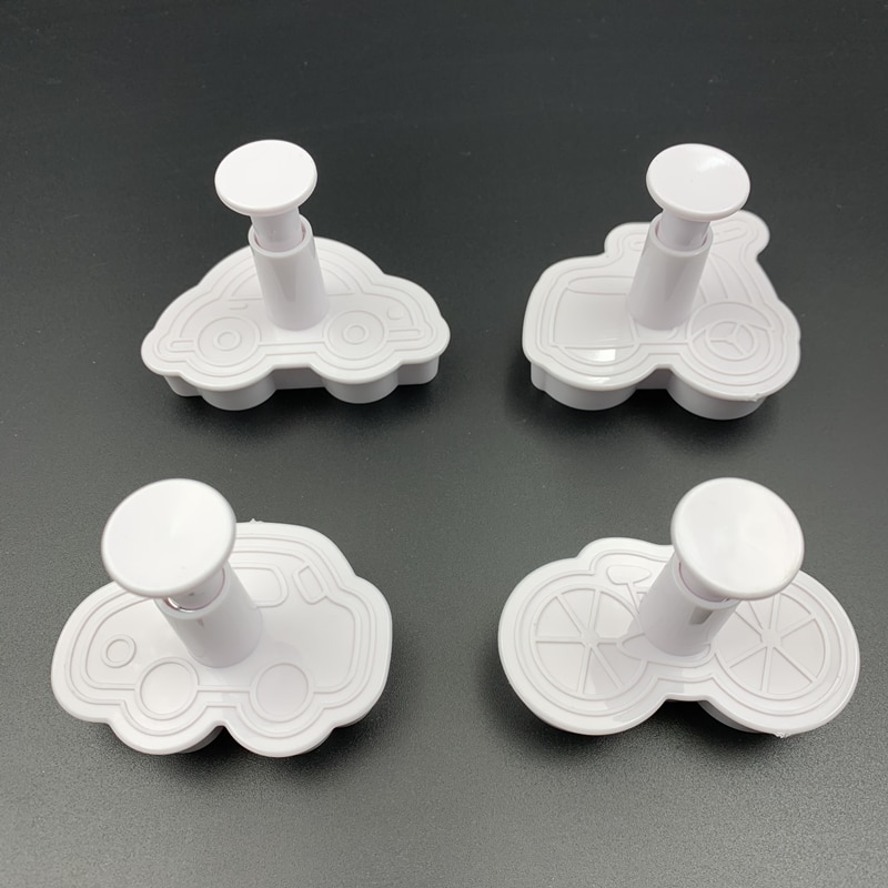 4 Stks/set Auto Fiets Plastic Biscuit Mold Diy Keu... – Grandado