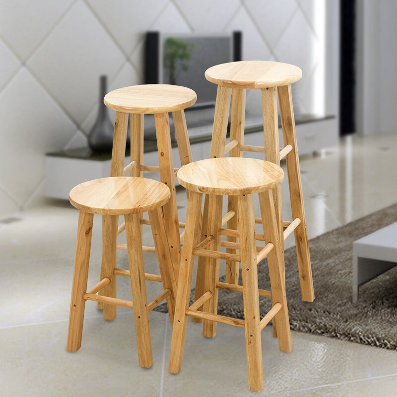 N1B Solid wood bar stool high bar chair High stool... – Grandado
