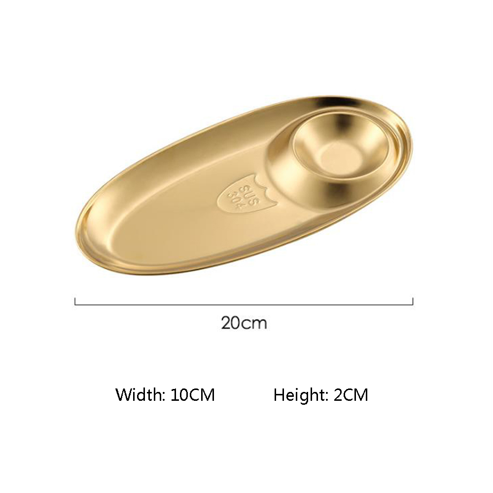 1Pcs 304 Stainless Steel Snack Plate Oval French F... – Grandado