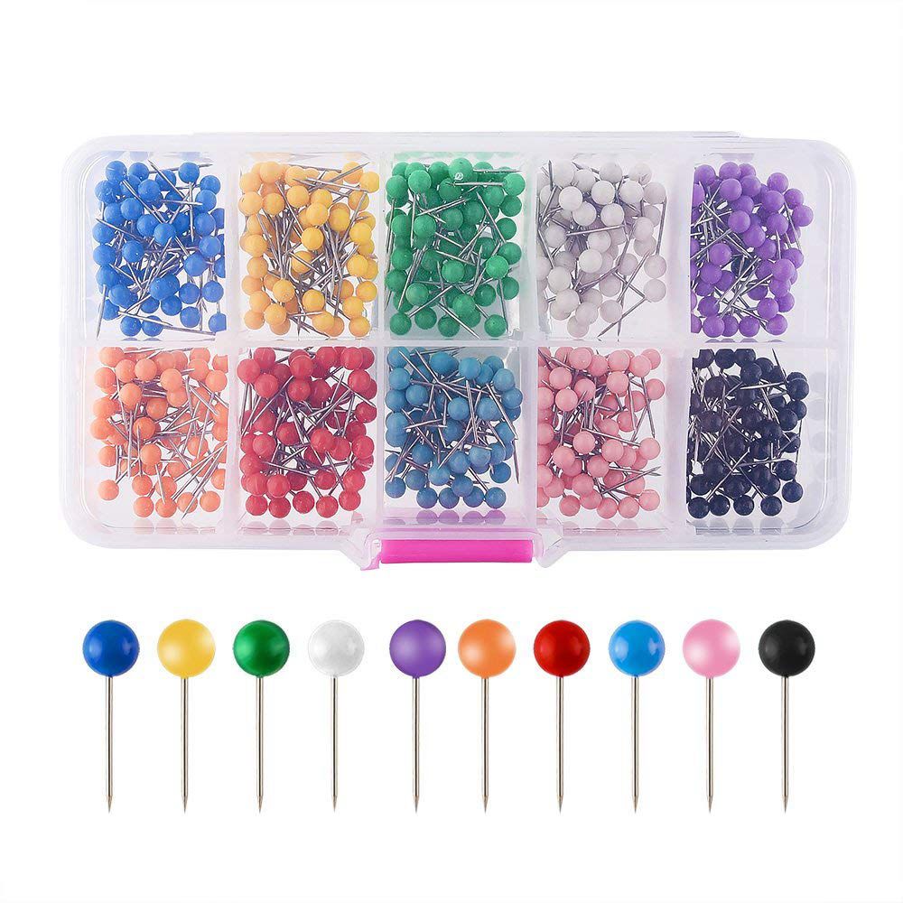 1/8 Inch Map Push Pins, Map Tacks with 10 Assorted... – Grandado