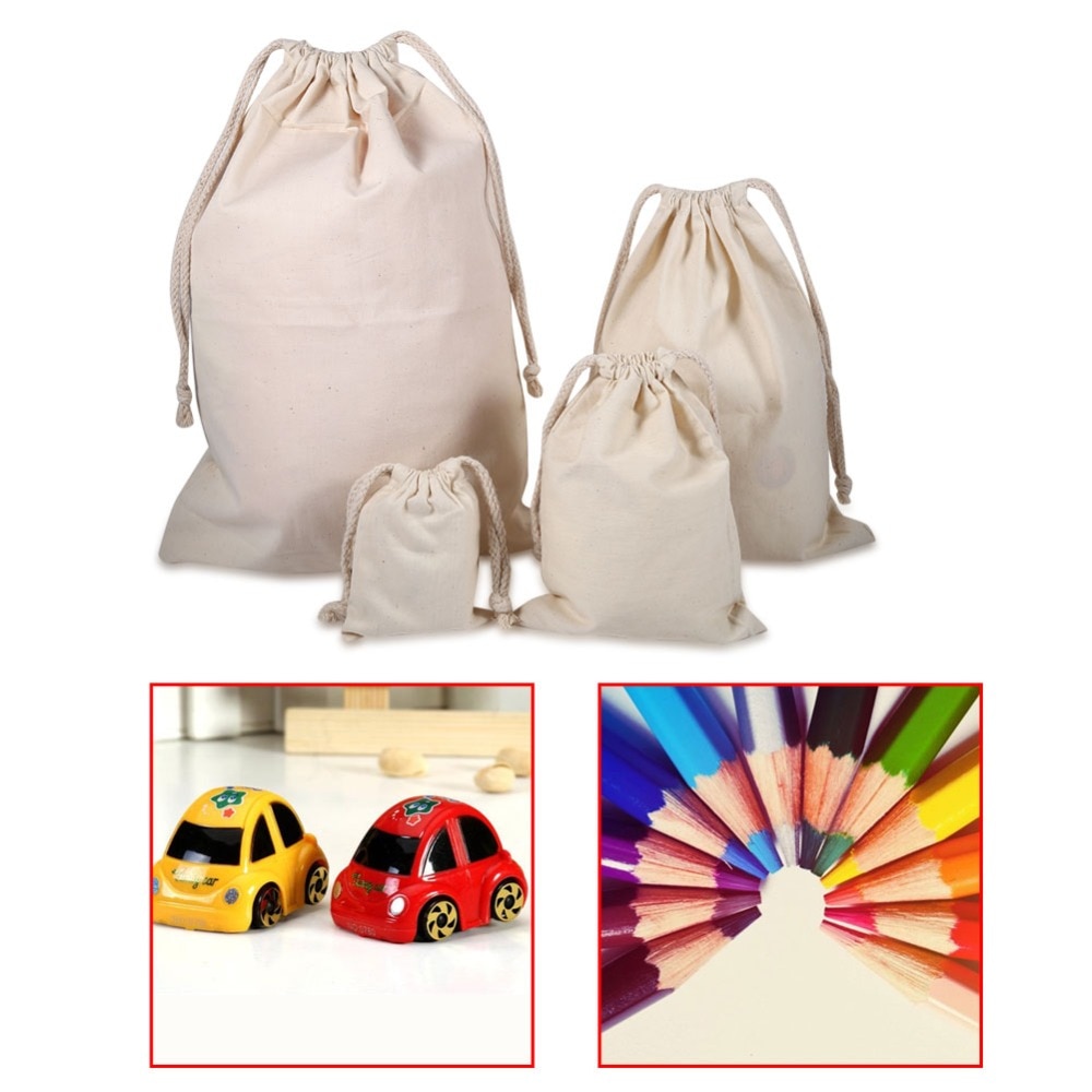 4 sizes Household Plain Cotton Drawstring Storage ... – Grandado
