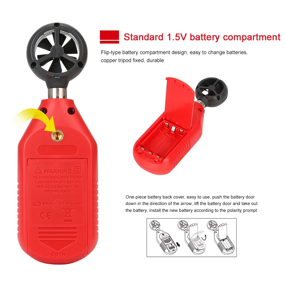 Battery Powered Bluetooth Wind Speed Meter Backlig... – Vicedeal