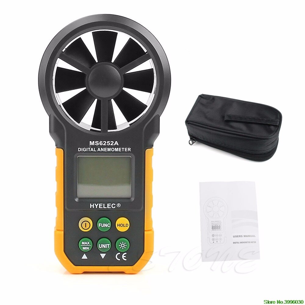 HYELEC MS6252A Digital Air Speed Anemometer / Air ... – Grandado
