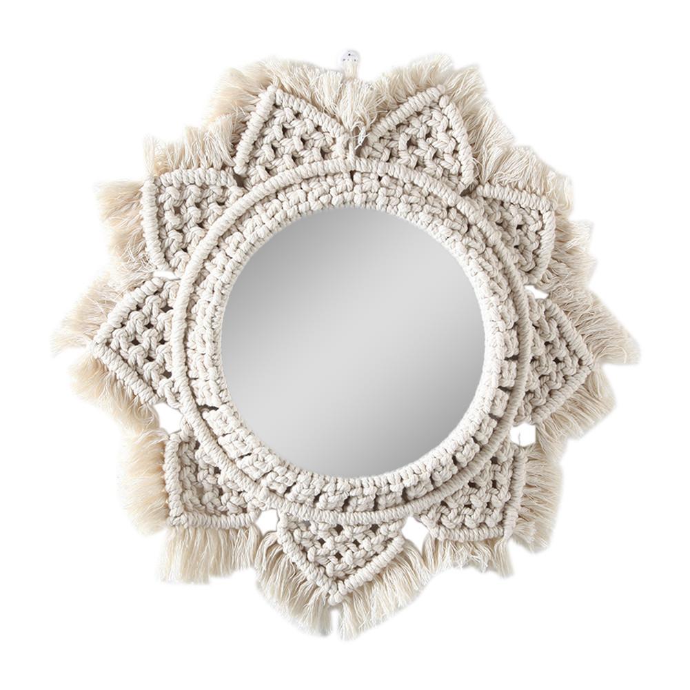 Macrame Wall Hanging Mirrors Ins Nordic Wall Mirro... – Grandado