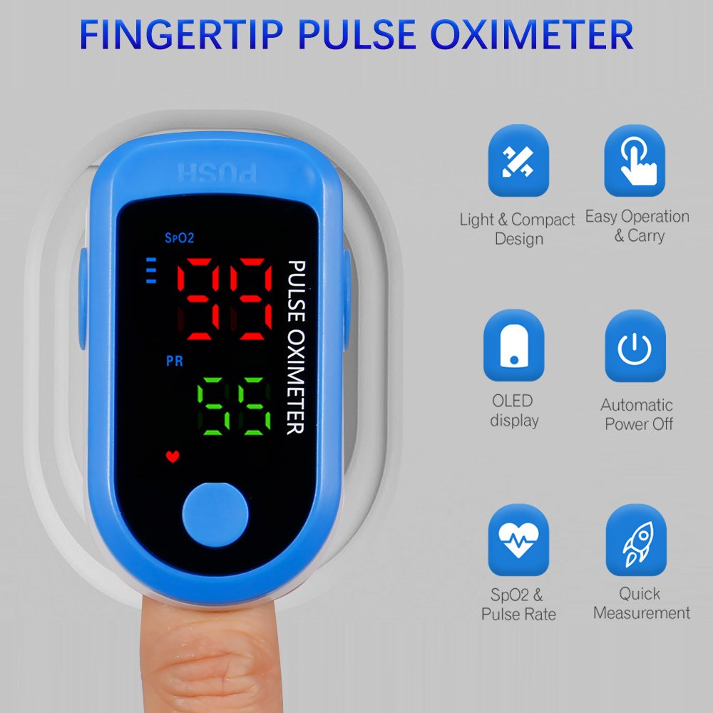 Finger Pulse Oximeter OLED Display Blood Oxygen Sa... – Grandado