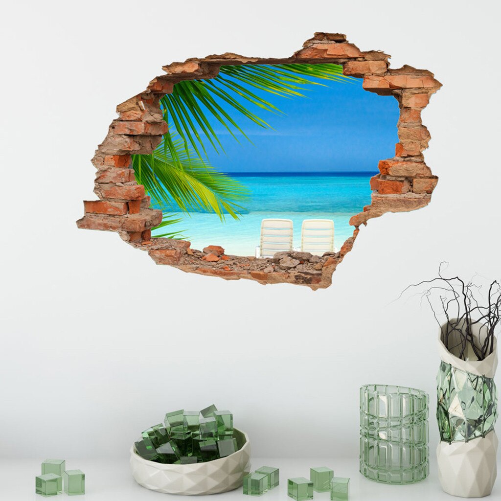 3D Wall Stickers Bedroom Dolphin Turtle Underwater... – Grandado