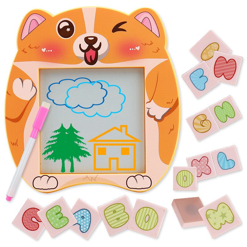 16-Grid Children's Magnetic Puzzle Number Alph... – Grandado