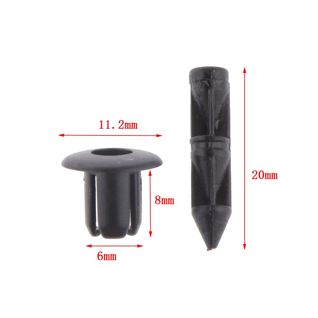 100Pack 8Mm Push Type Klinknagels Fastener Klemmet... – Vicedeal