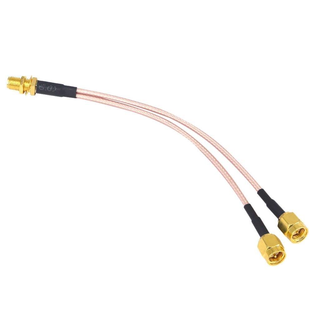 SMA female nut to 2X SMA male plug Y type Splitter... – Grandado