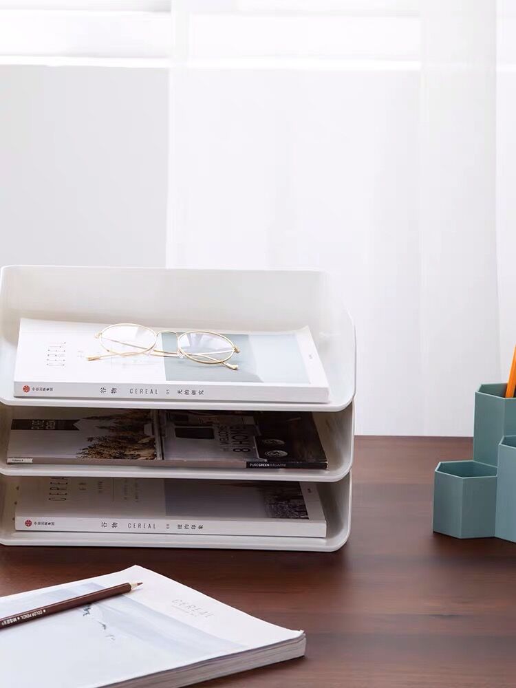 MINKYS 3pcs ABS Multi Storey Stackable Office Desk... – Grandado