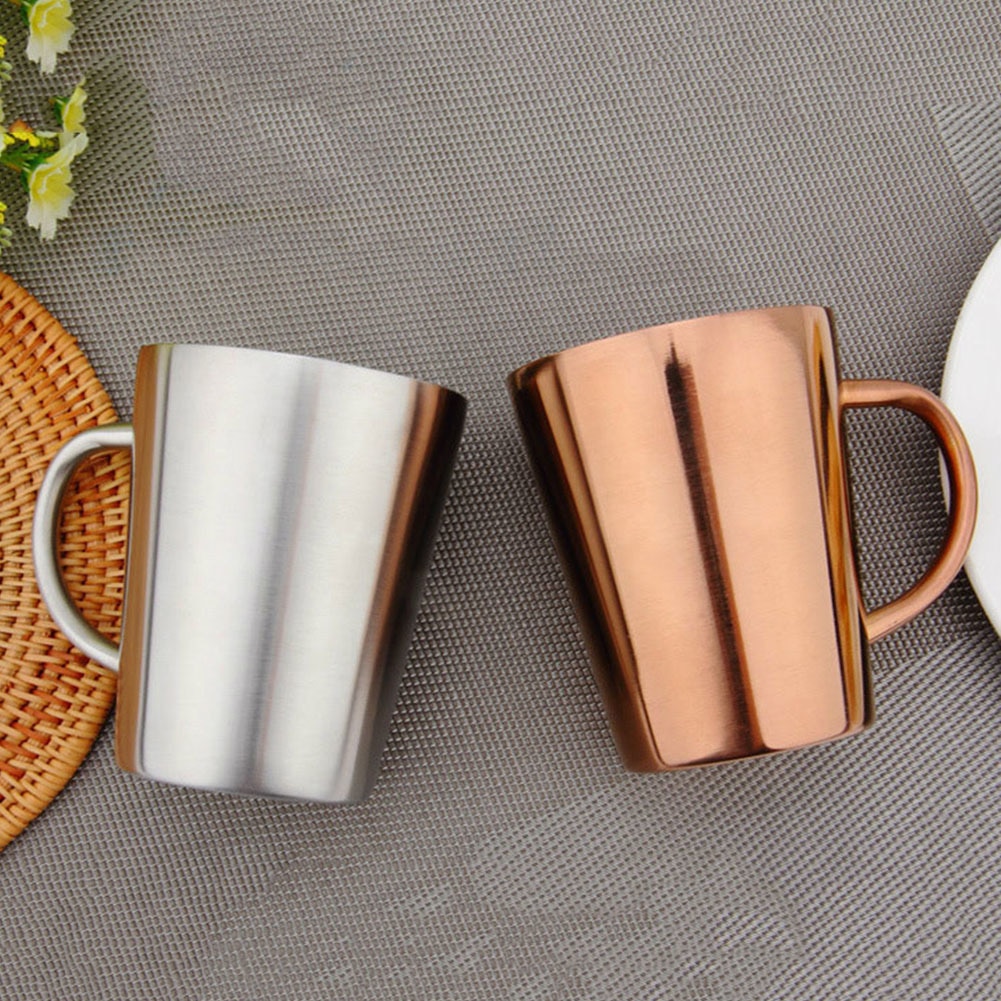 350 ML Stainless Steel Copper Plated Coffee Cup Do... – Grandado