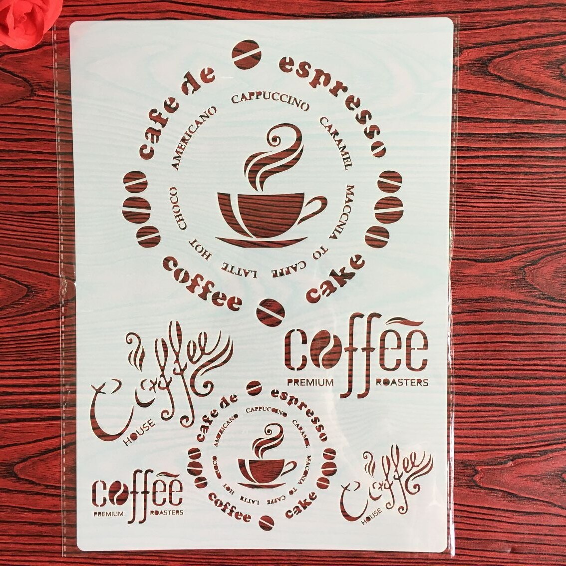 A4 29 * 21cm coffee DIY Stencils Wall Painting Scr... – Vicedeal