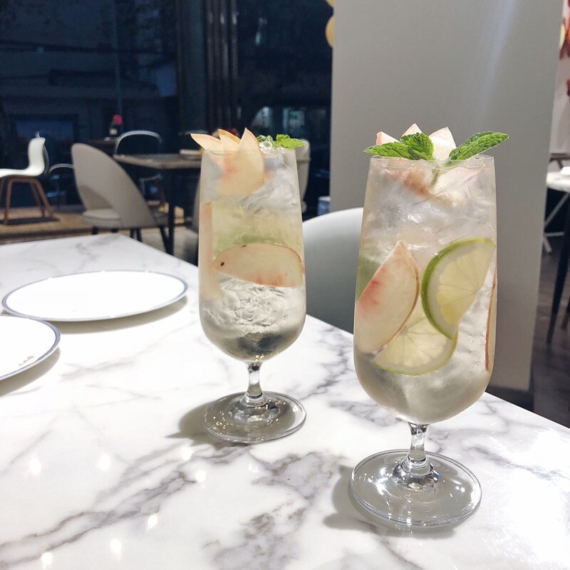 2Pcs Beker Cocktail Glas Transparant Glas Cup Melk... – Vicedeal