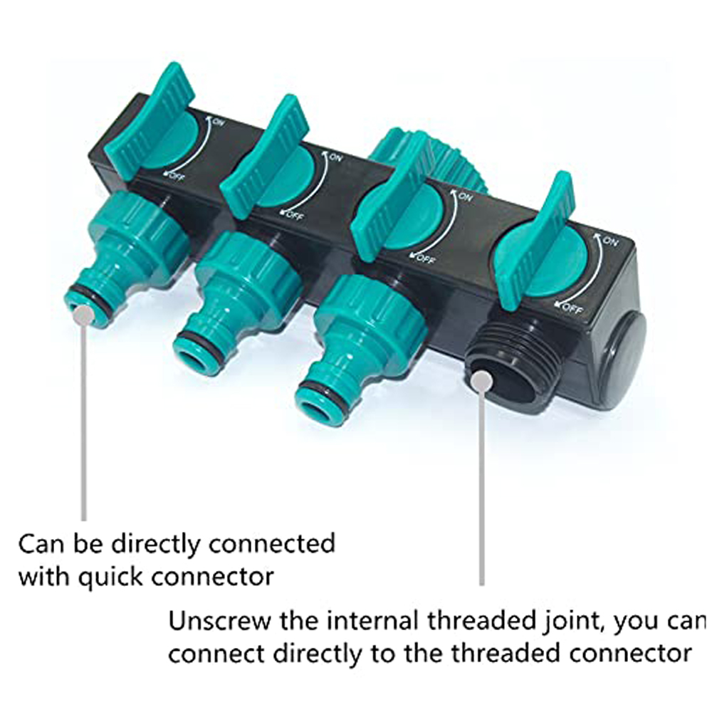 4-Way Water Splitters 1" to 3/4" to 1/2" Thread Eu... – Grandado