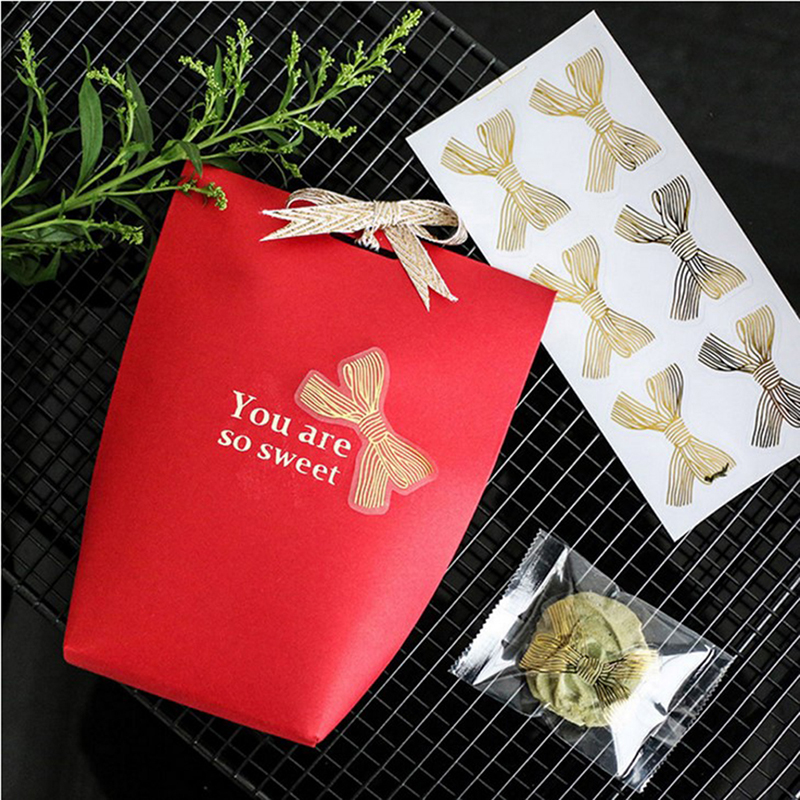 60 stk / parti sød guld bue knude gennemsigtig for... – Grandado