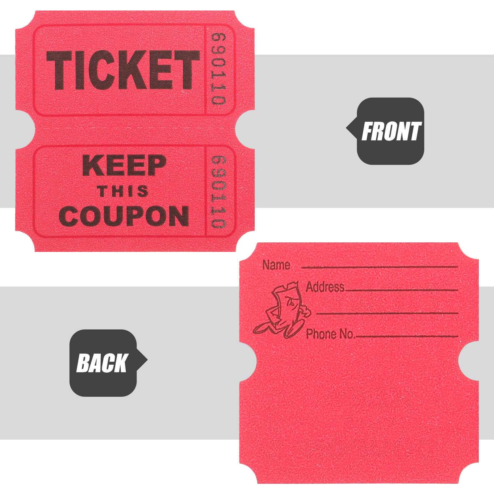 100pcs Paper Classroom Raffle Tickets Tickets Tick... – Grandado