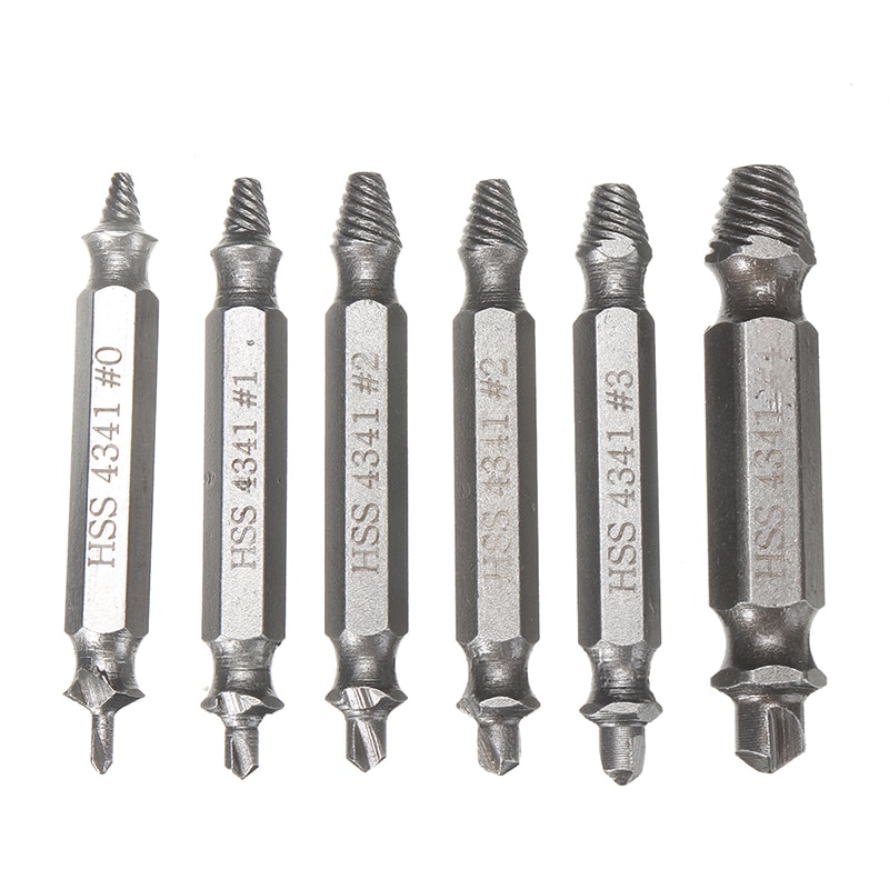 6pcs Double Side Drill Out Damaged Screw Extractor... – Grandado