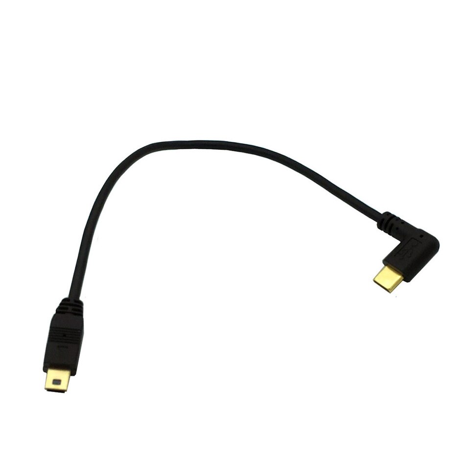 Guldpläterad 90 graders vinkel usb 3.1 typ c hane ... – Vicedeal