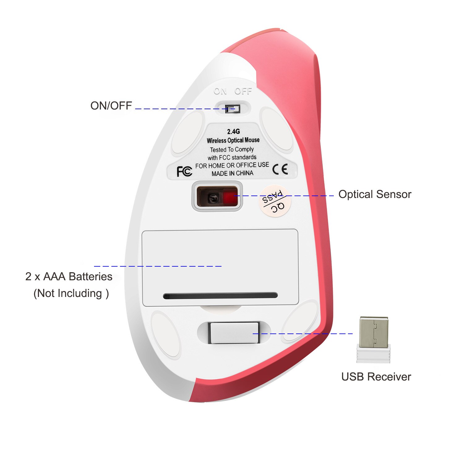 Draadloze Rechterhand Verticale Muis Ergonomische ... – Vicedeal