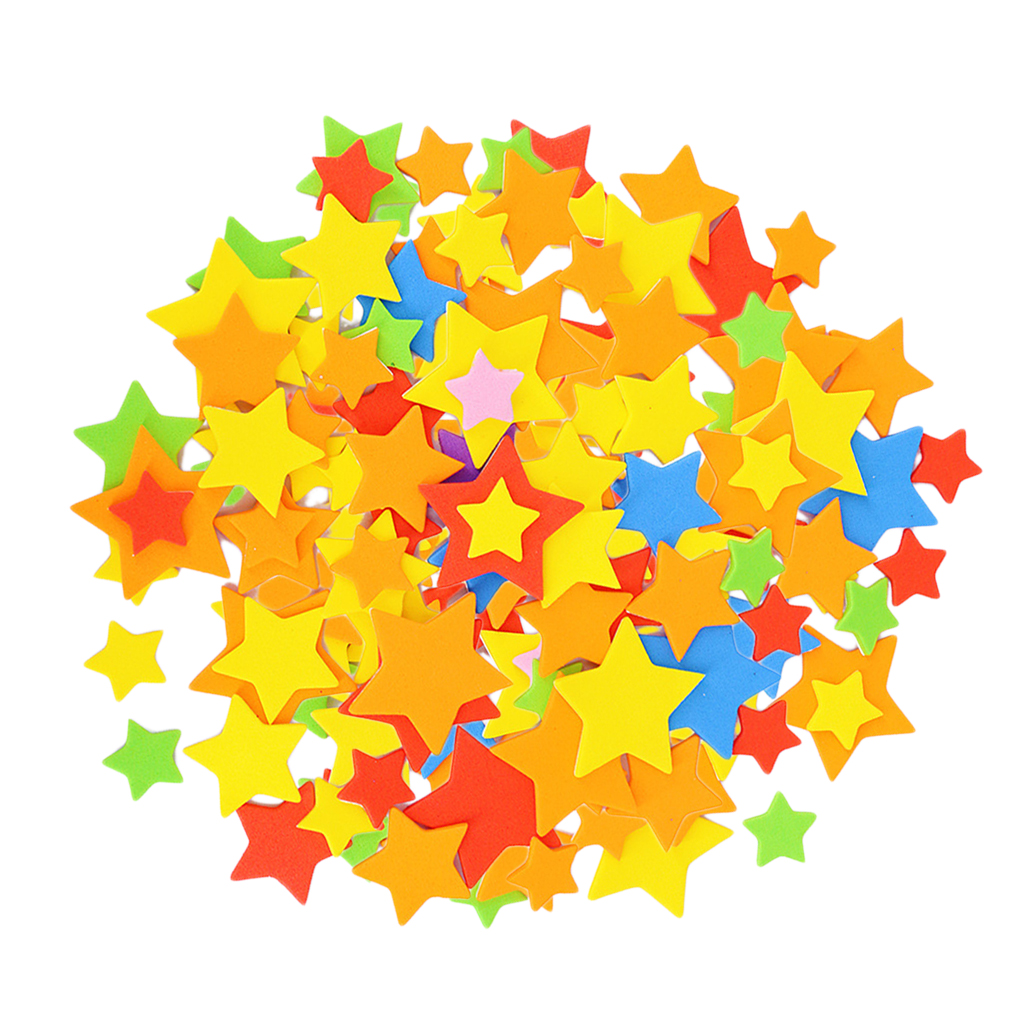 4 Bags EVA Kids Craft Stickers Star Number Foam St... – Grandado