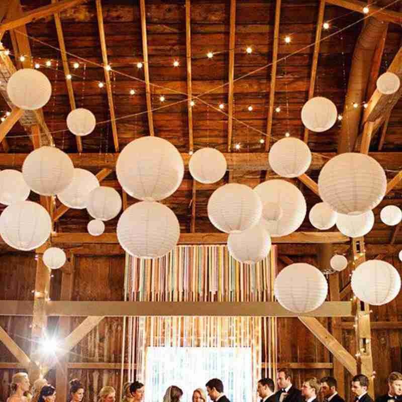 25cm 30cm Round Chinese Paper Lantern Wedding Birt... – Grandado