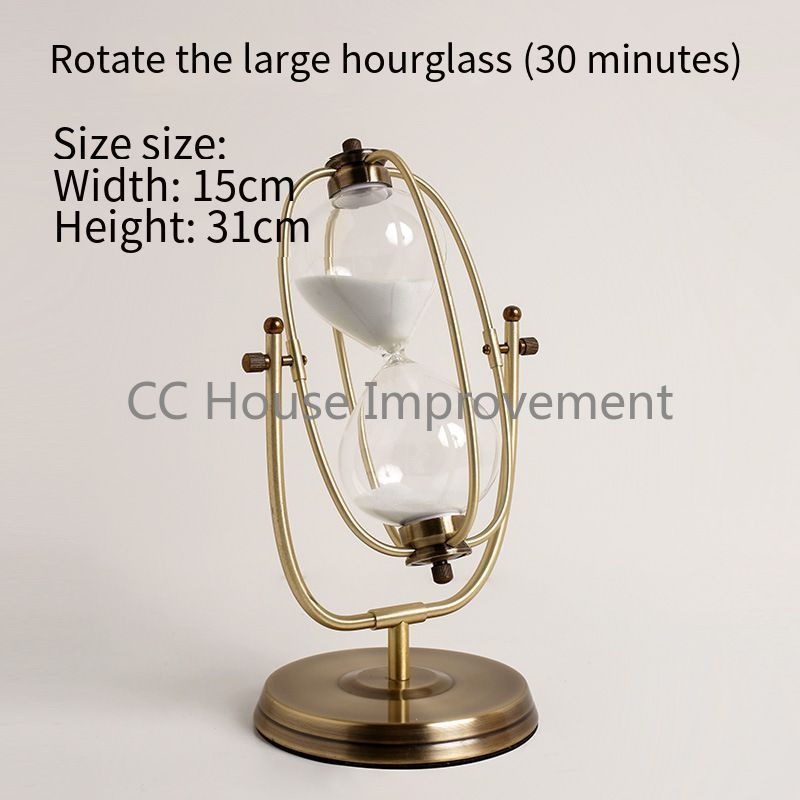 30/60 Minute Vintage Hourglass Rotating Metal Sand... – Vicedeal