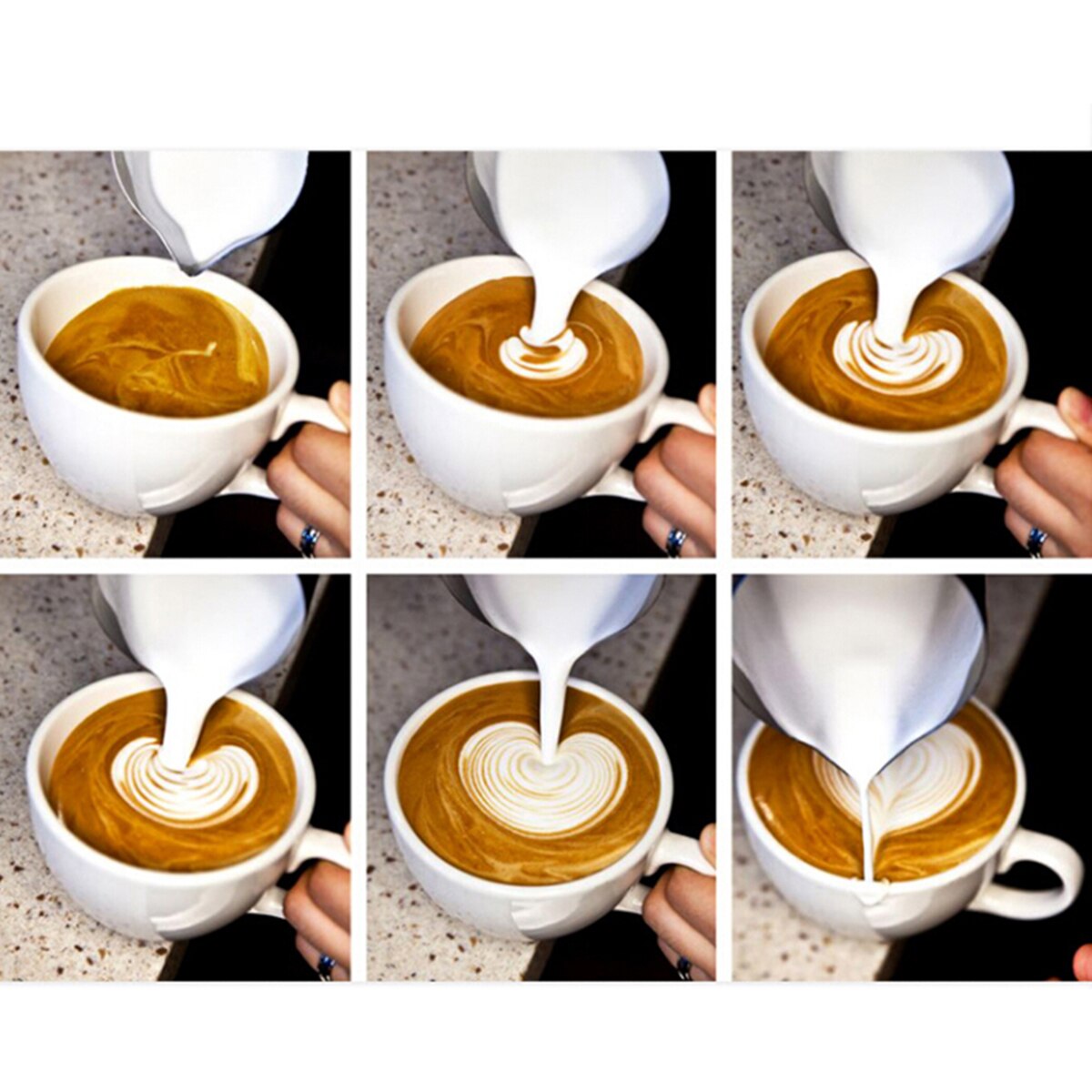 150ml Stainless Steel Frothing Jug Latte Pourer Ca... – Grandado