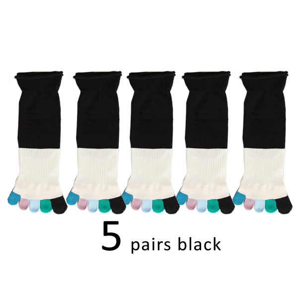 5 Pairs/Lot Socks With Toes Cotton Compare Color B... – Vicedeal