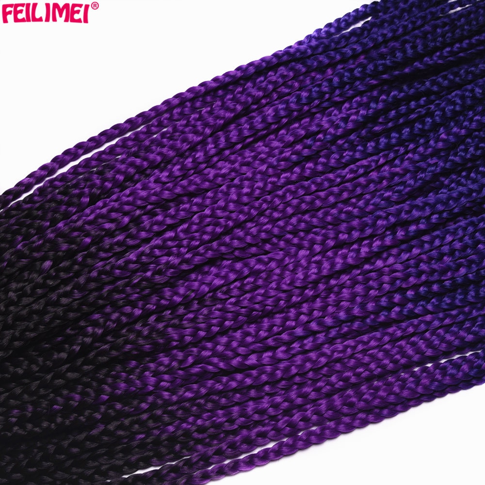 Feilimei Ombre 3S Box Braids Hair 22 Inch 100g Syn... – Grandado