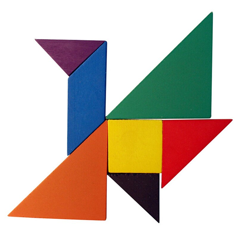 Wooden Tangram 7 Piece Jigsaw Puzzle Colorful Squa... – Vicedeal
