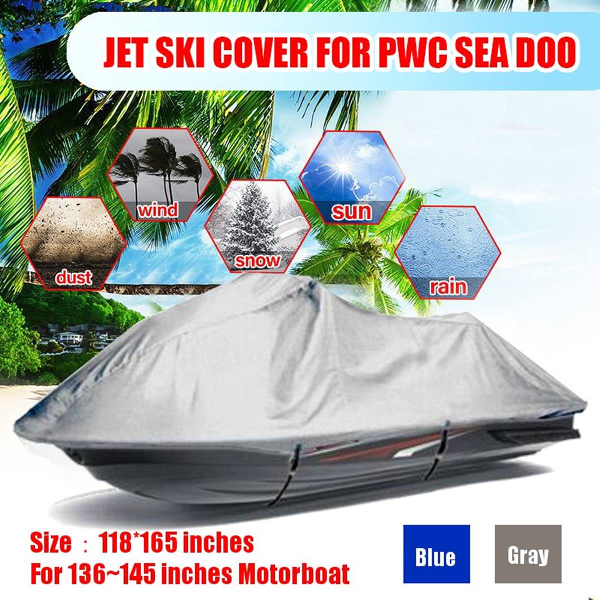 4.2x3m 210D Oxford cloth Trailerable Boat Cover En... – Vicedeal