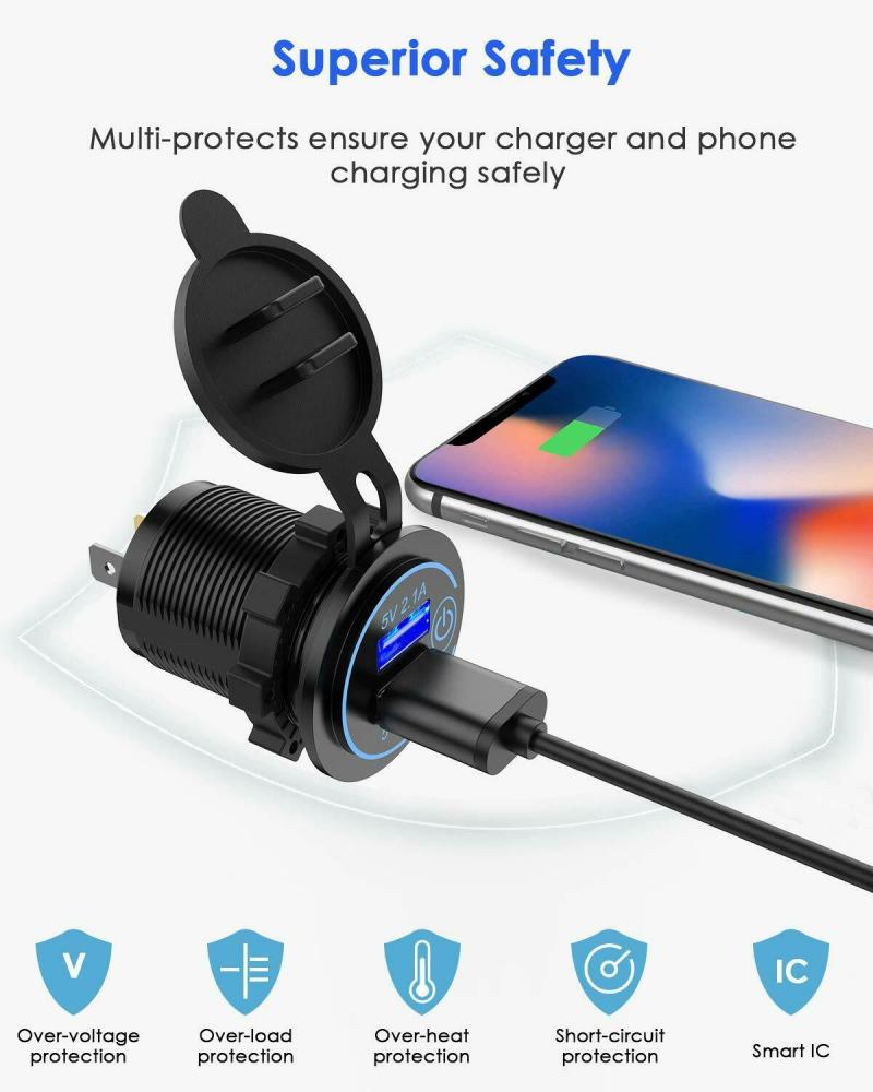 4.2A Dual Usb Auto Lading Snel Charing Port Usb Au... – Grandado 4.2A Dual Usb Auto Lading Snel Charing Port Usb Au... – Grandado