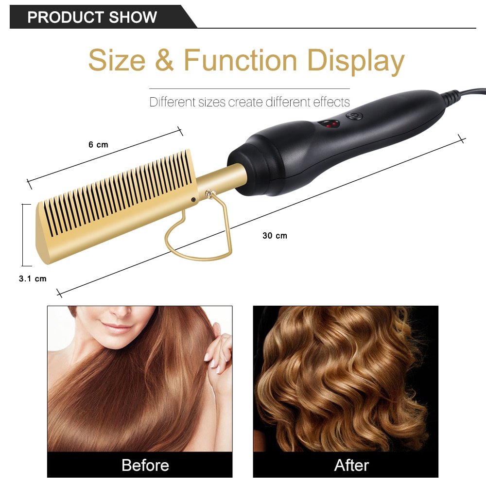 2 in 1 Hair Straightener Hair Curler Electric Heat... – Vicedeal