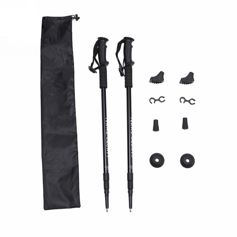 A pair Carbon Fiber damping Trekking Poles Adjustable Climbing Hiking ...