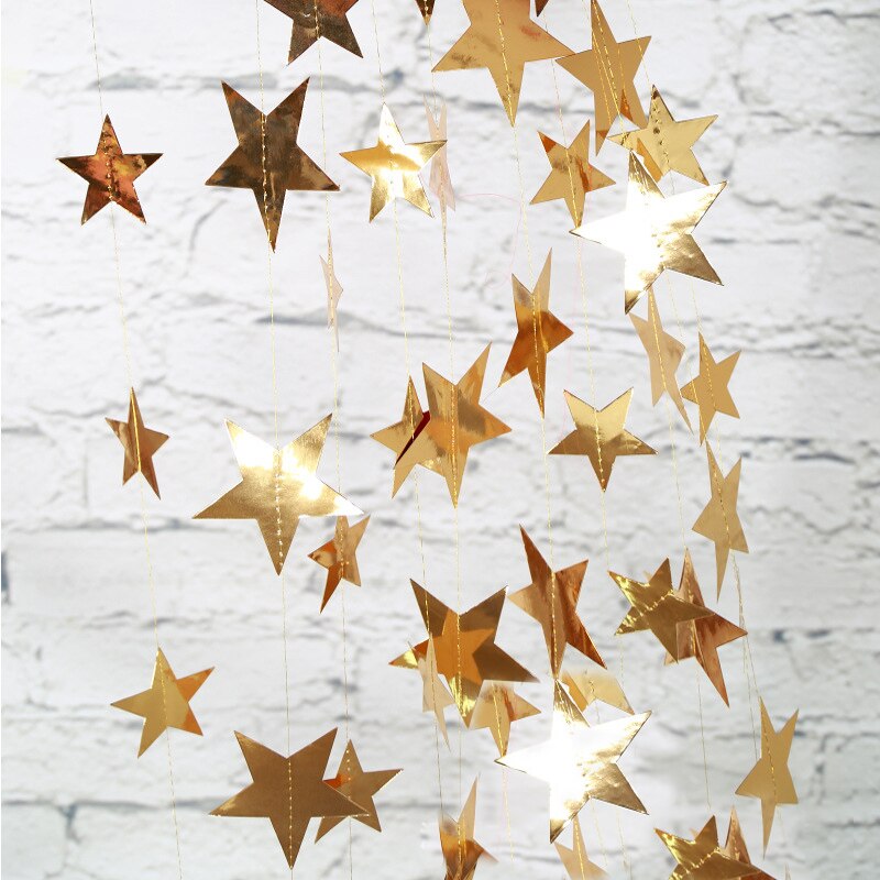 4 Meters Paper Star Garland Star String Banners Ha... – Grandado