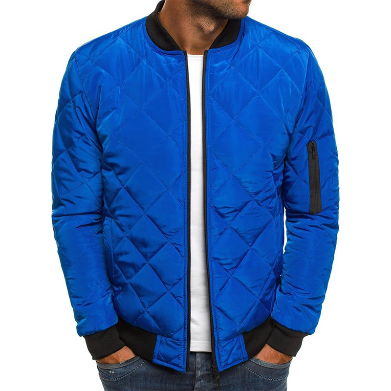 Winter Cotton Jacket Men's Baseball Collar Mesh Pr... – Grandado