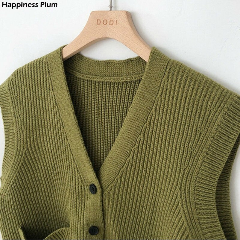 Suéter de punto para mujer, chaleco suave y elásti... – Grandado