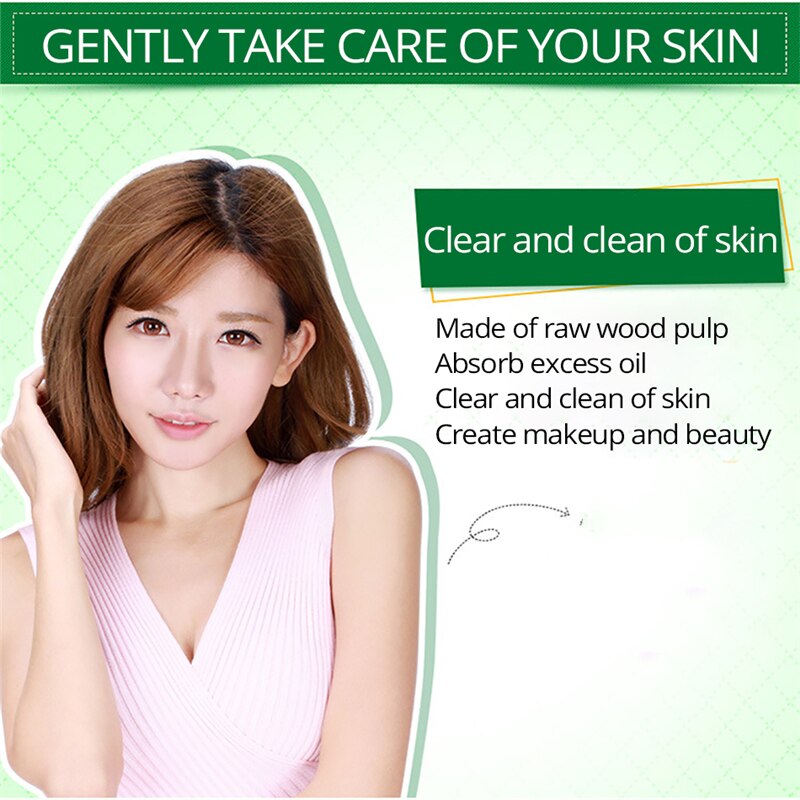 100 ark/pak ansigt make-up olieabsorberende blotti... – Grandado