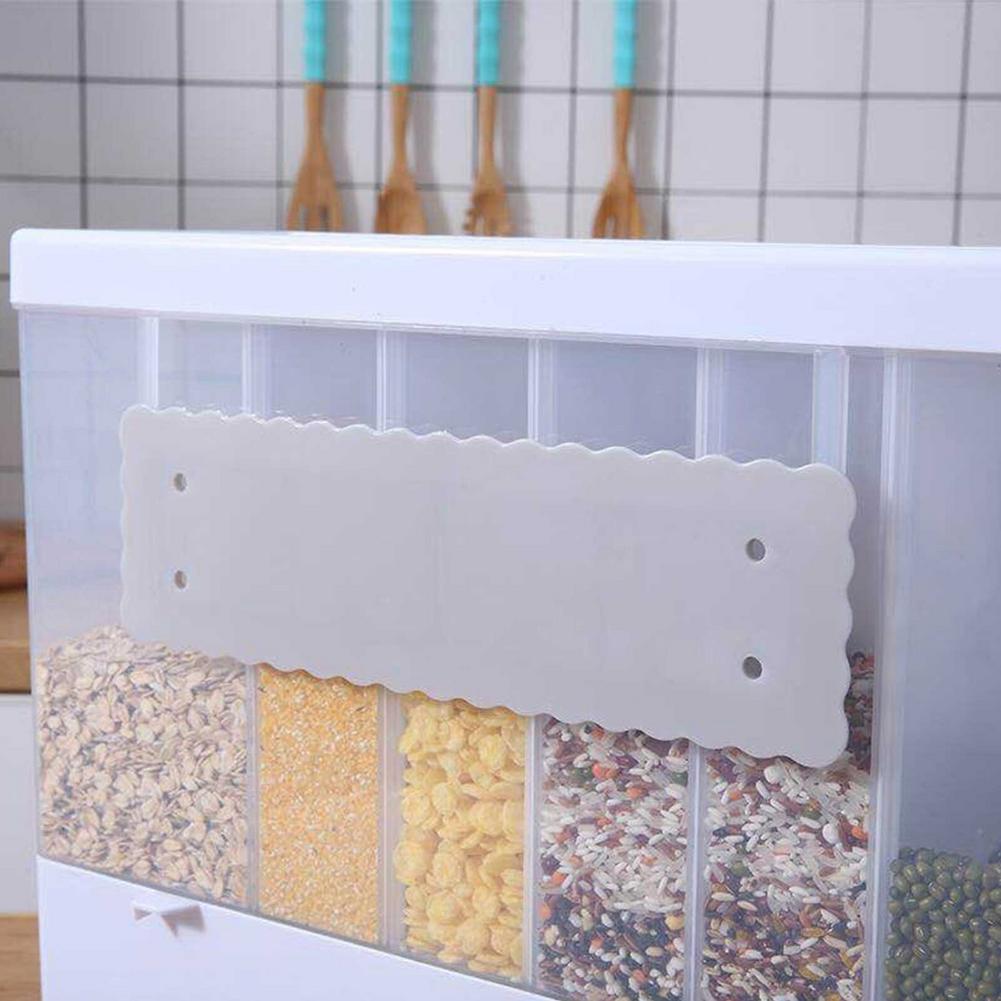Dry Food Dispenser 6-Grid Cereal Dispensers Food S... – Grandado