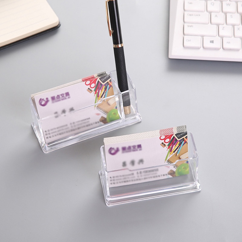 1pc Transparent Desk Shelf Business Card Holder Ac... – Grandado