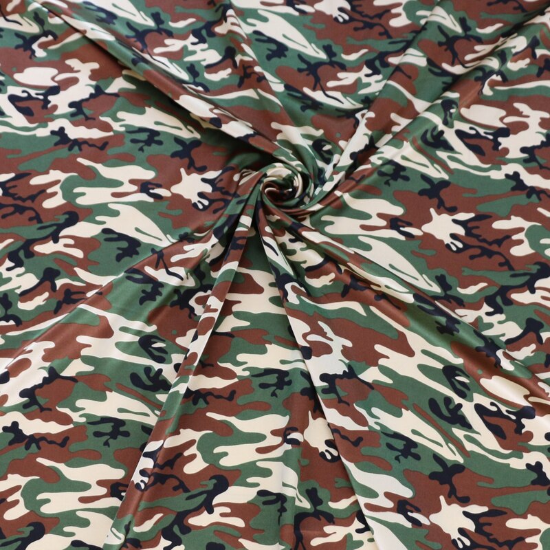 Legergroen camouflage patroon charmeuse satijn bed... – Vicedeal Legergroen camouflage patroon charmeuse satijn bed... – Vicedeal