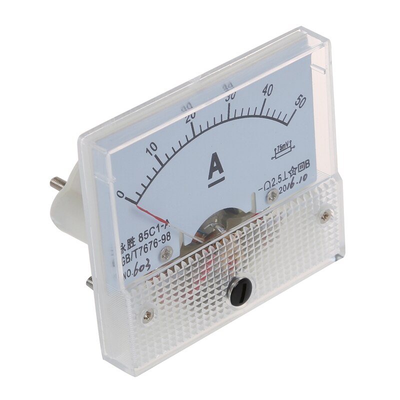 2X 85C1 DC 0-50A Rectangle Analog Panel Ammeter Ga... – Grandado