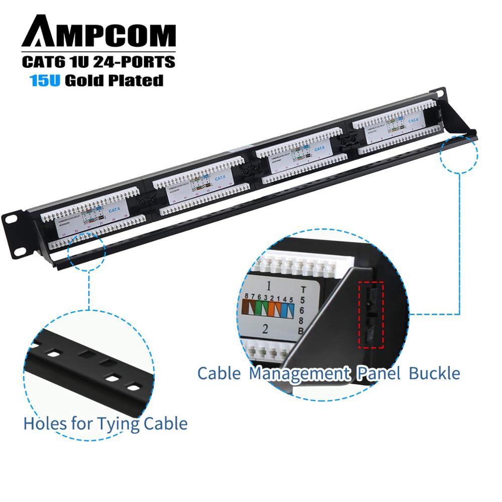 AMPCOM Premium Series CAT6 Patch Panel,15μ Gold Pl... – Vicedeal