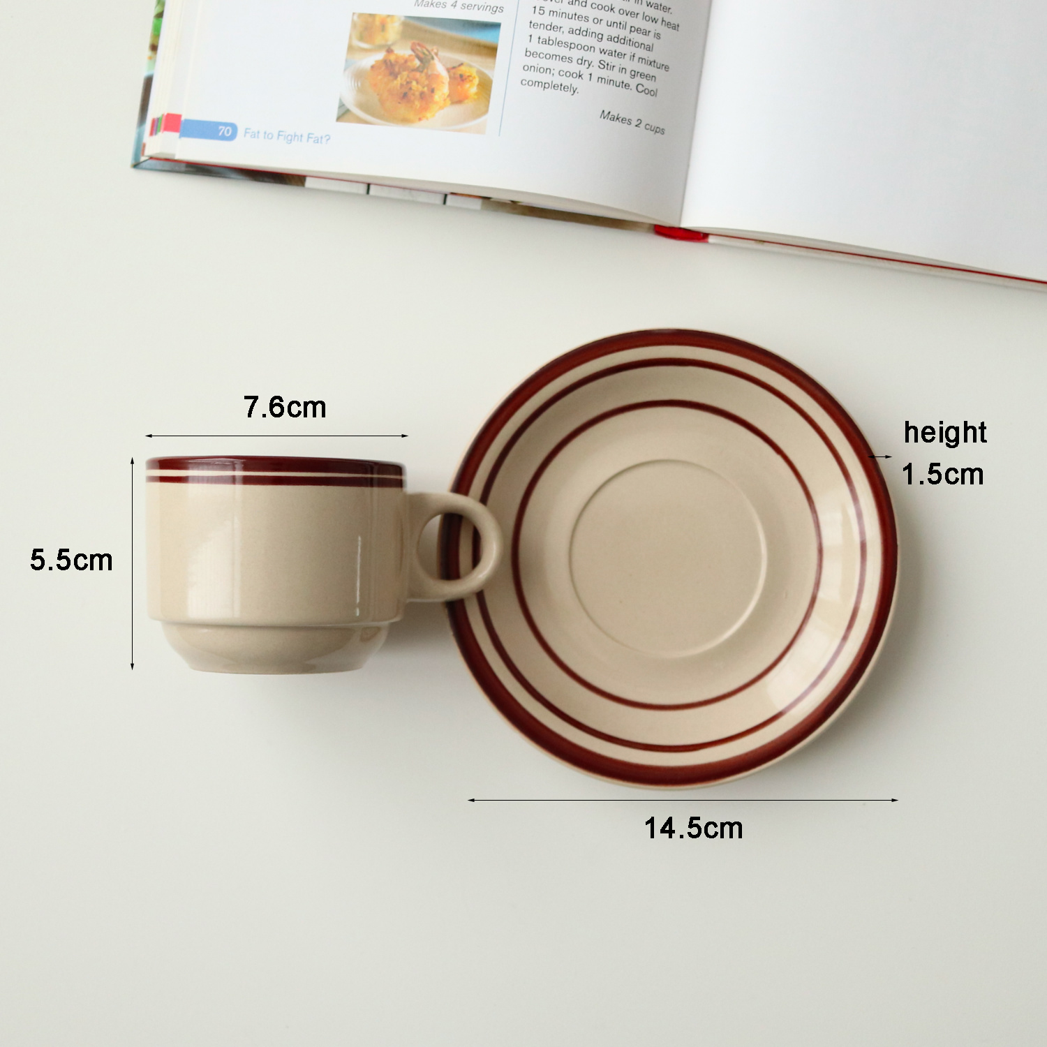Ins Korean Retro Espresso Coffee Cup and Saucer Br... – Vicedeal